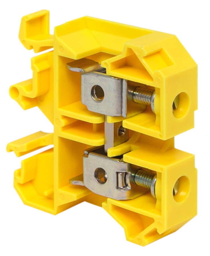 Клемма для проводов EKF / ЕКФ PROxima JXB-2.5/35, полиамид, 35А, 40.7х6.5х40.5мм желтая, 2.5мм², 1шт. / зажим