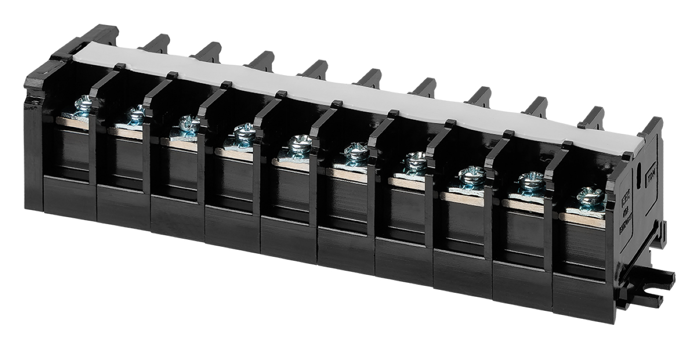 Блок зажимов TDM Electric / ТДМ Электрик БЗН наборный в корпусе из пластика черный, сечение 2.5мм2, 20А, 660В, 10 пар контактов / электрика
