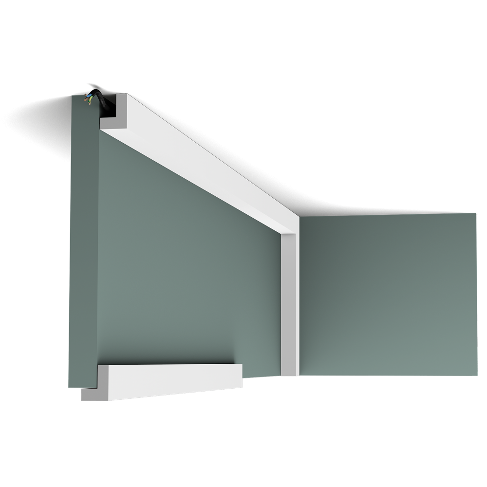 Карниз Гладкий Orac Decor PX164 Д200хШ3хВ2.4 см Лепнина из Дюрополимера / Орак Декор.