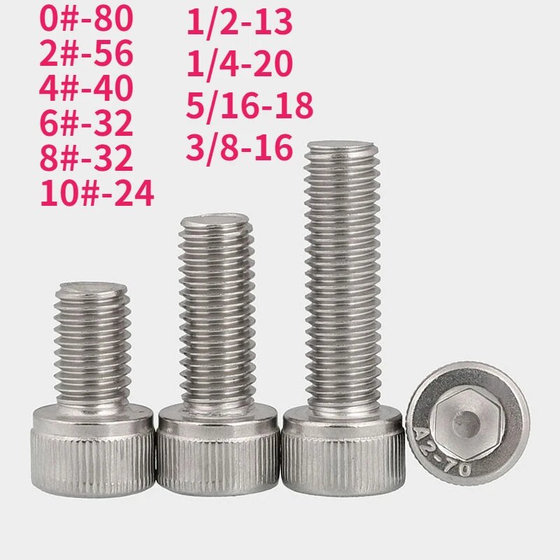 Болты из нержавеющей стали 304 1I4-20(3pcs), 1/2"