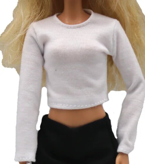 Футболка и шорты для куклы Barbie 30 см белый