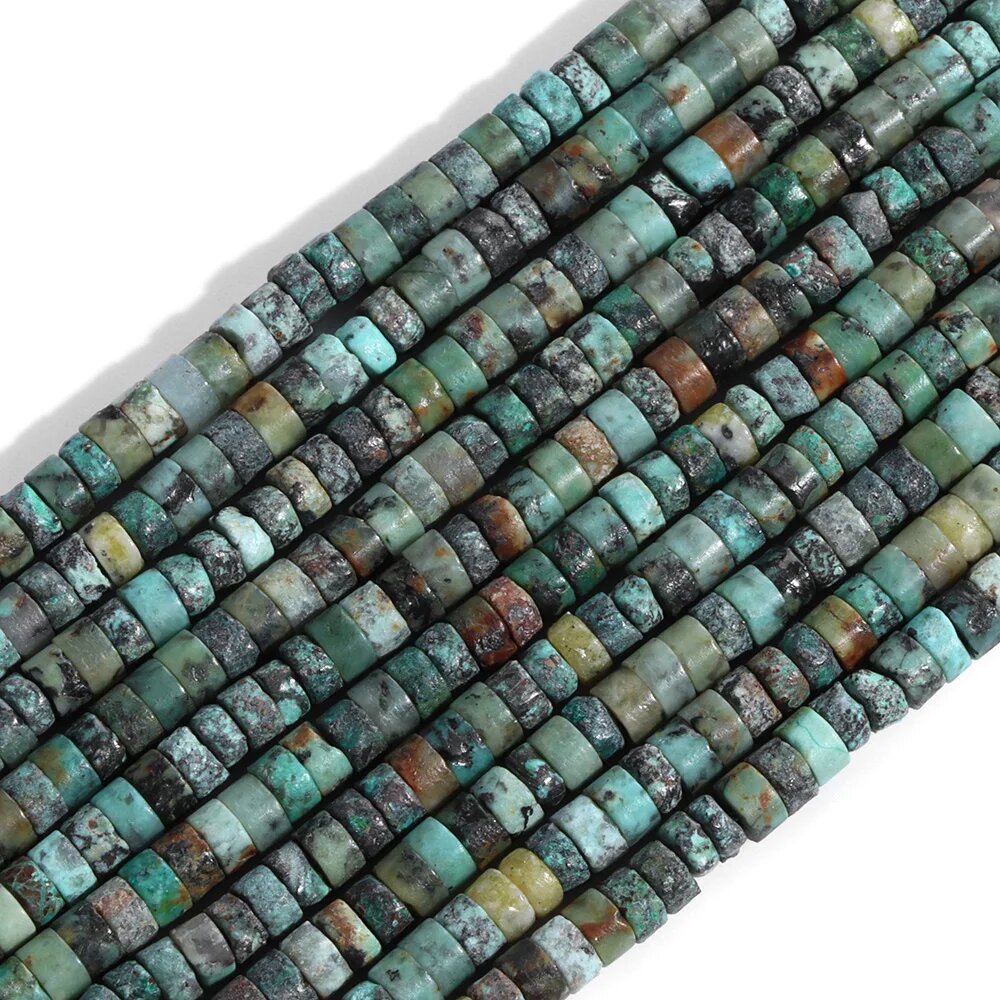 Бусины из натурального камня RISYF, императорский камень, агат, плоские круглые, 2*4 мм, 150 шт Half(about 75 pcs), Turquoises