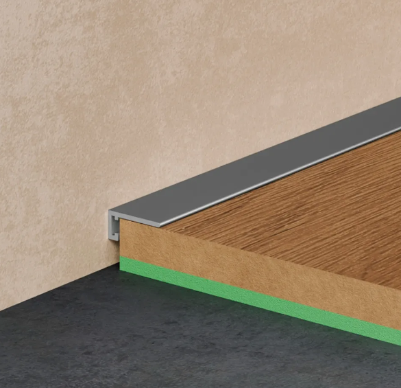 Микроплинтус щелевой плинтус для пола Pro Design Mini 7067 не анодированный 1 шт. 2700х15,5х6,15 мм