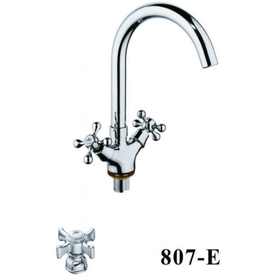 Смеситель для кухни D-lin с поворотным изливом D153807-E, хром