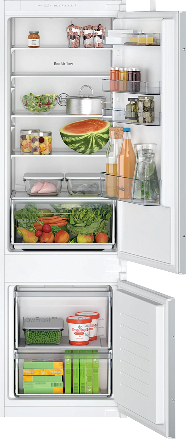 BOSCH KIV87NSE0 Холодильник двухкамерный Bosch Serie 2 белый встраиваемый