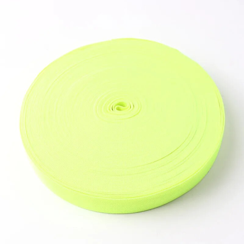 Эластичная лента спандекс 25 мм Зеленый, Fluorescent 25mm 1m