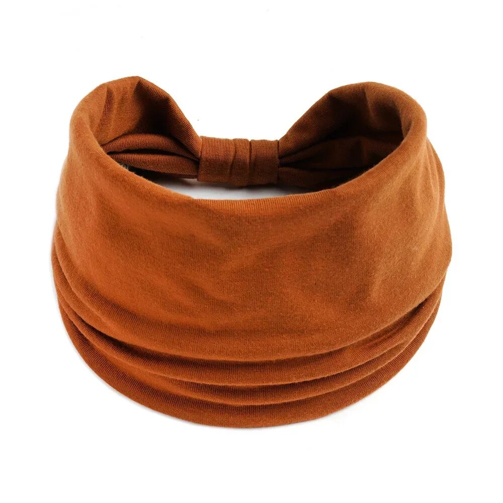 Хлопковые повязки на голову Boho 4 шт, Коричневый, Женский
