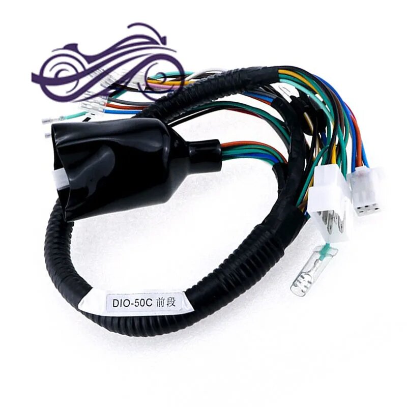 Провод для мотоцикла, полный комплект запасных частей для honda dio 50 af17 af18 af25 af27 af28 zx af34, Черный