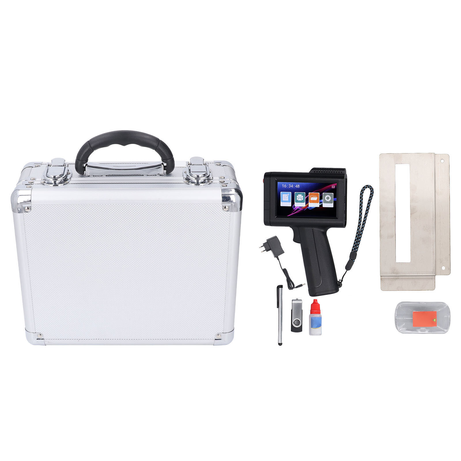 Ручной портативный струйный принтер, 4.3-дюймовый сенсорный экран, 12.7 мм, вилка EU