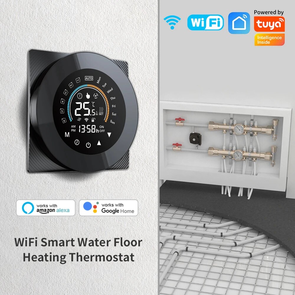 WiFi Термостат для Водяного Пола с Tuya, Water Heating (WiFi)
