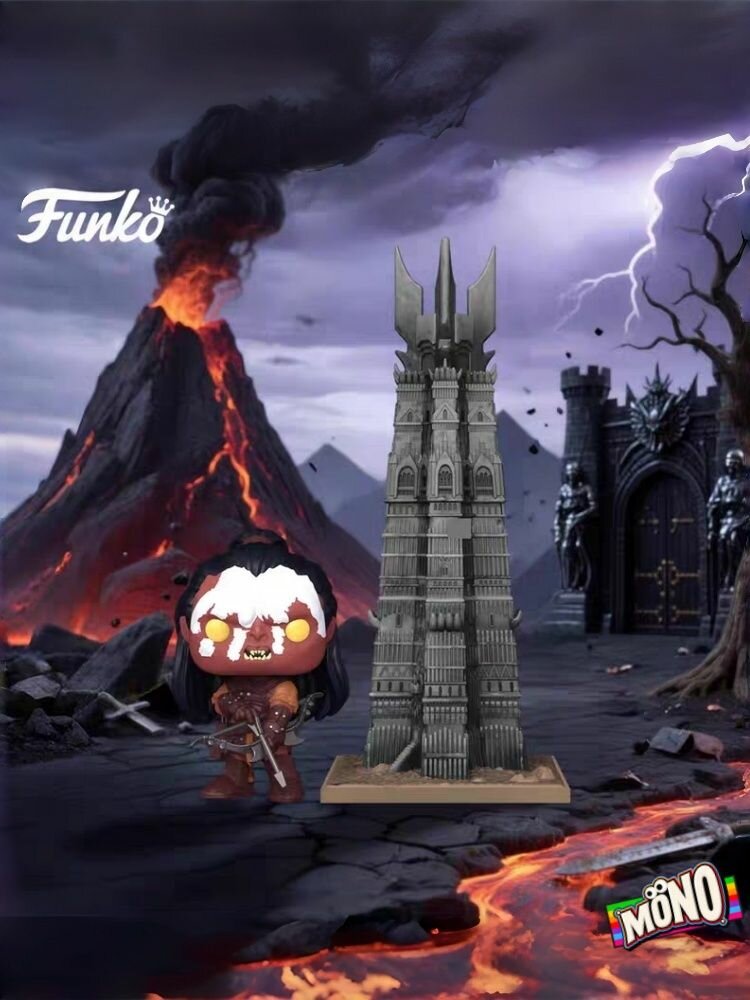 Игровой набор "Властелин Колец: Поп Таун" С9 Луртц, статичный, пластик, 11 см, с башней