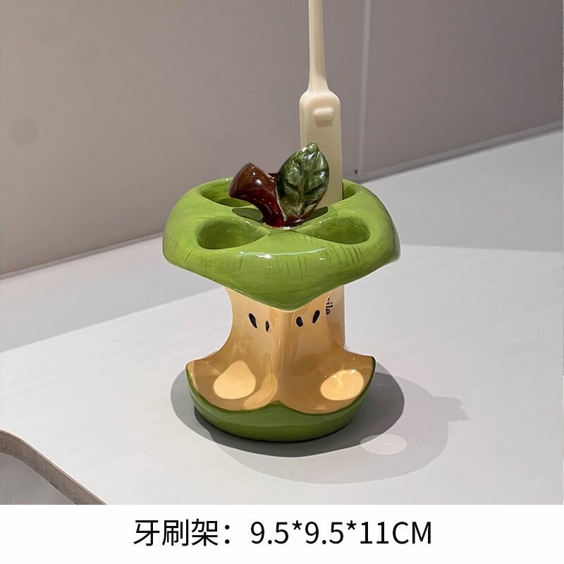 Стакан для зубных щёток "Для Ванны", керамический, в форме яблока