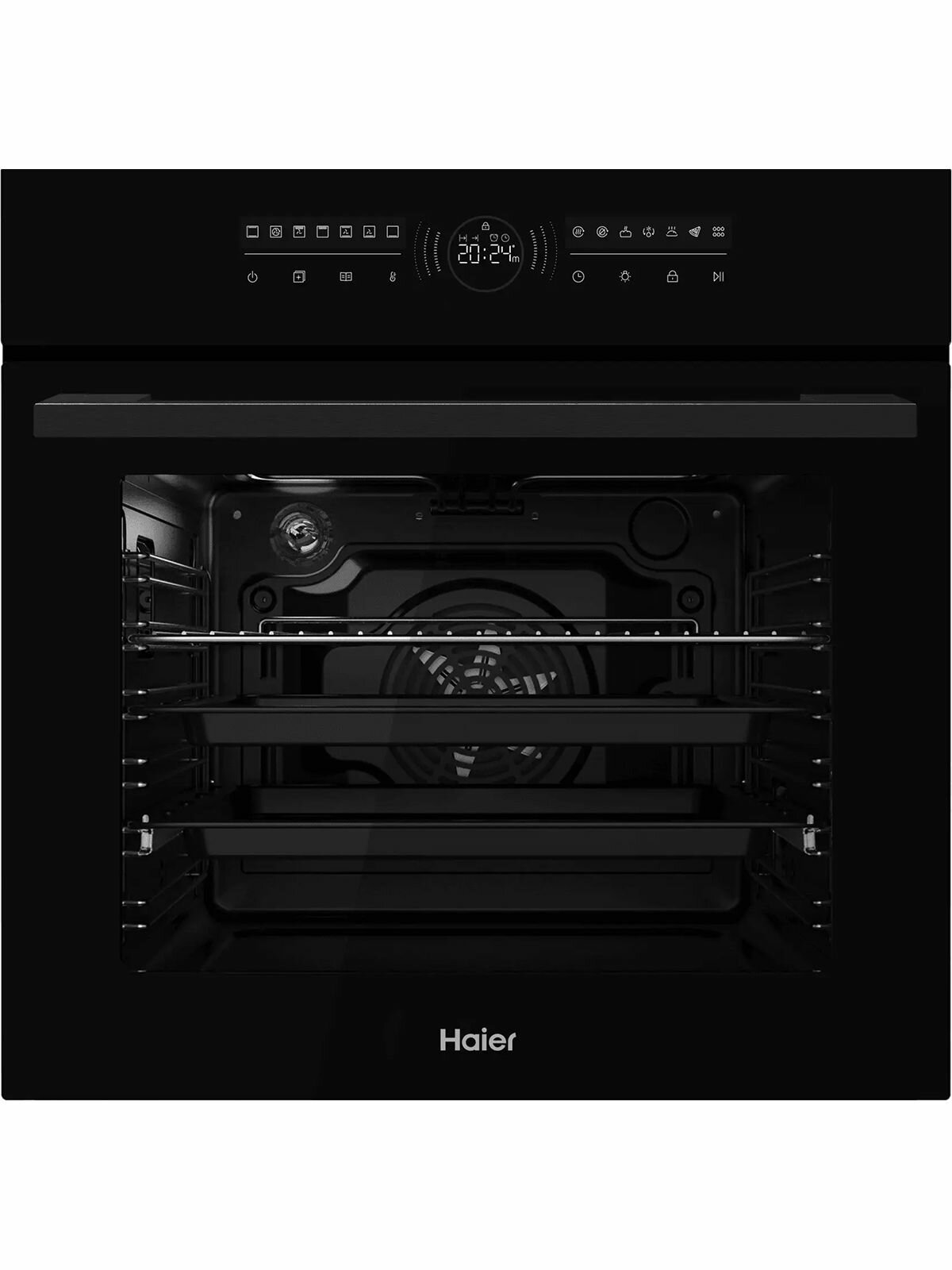 Духовой шкаф Haier HOX-FT5AMTMB, электрический, чёрный матовый