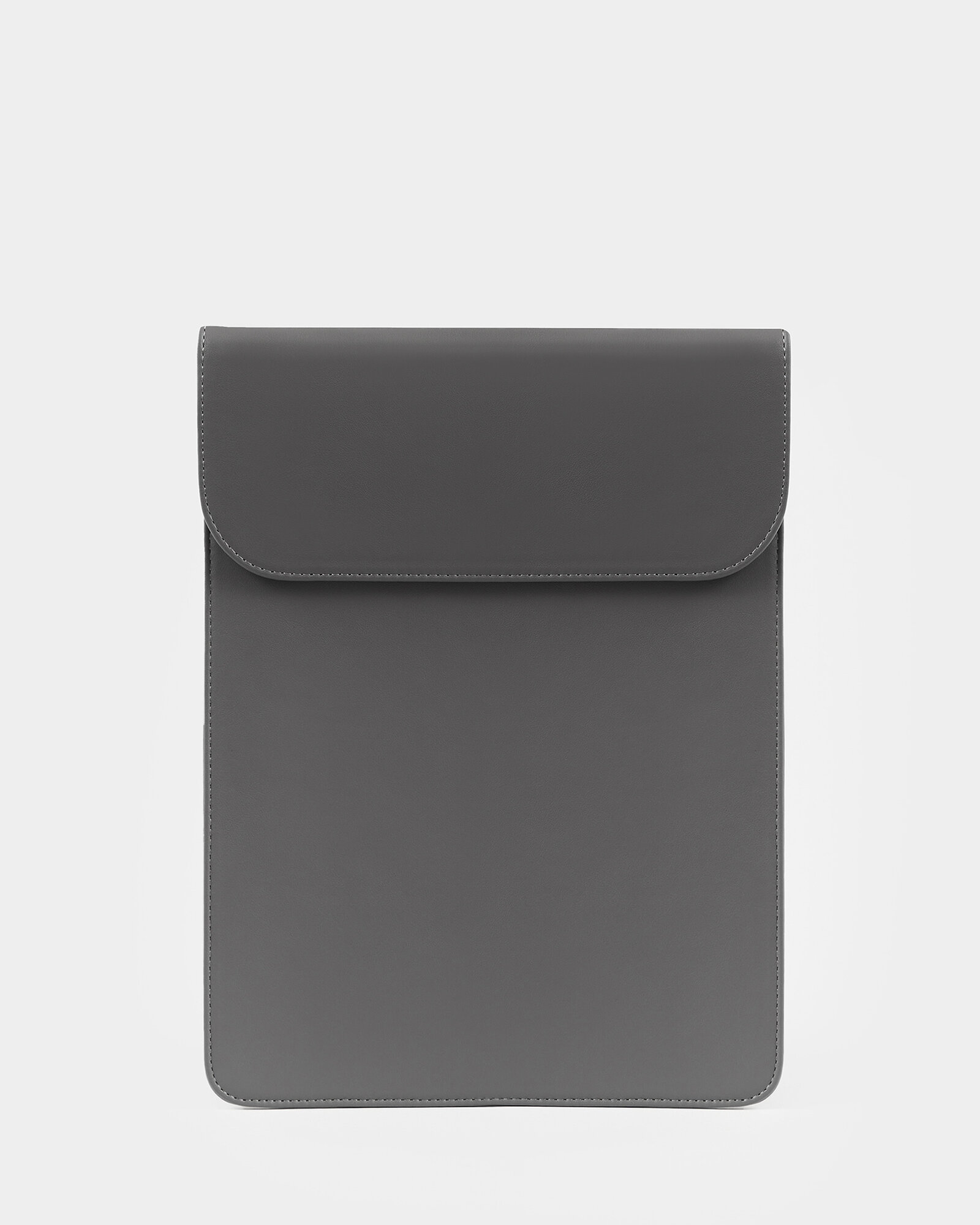 Универсальный чехол для ноутбука 13-14 дюймов серый экокожа, для Macbook Air 13 M2 M3 М4, Folder