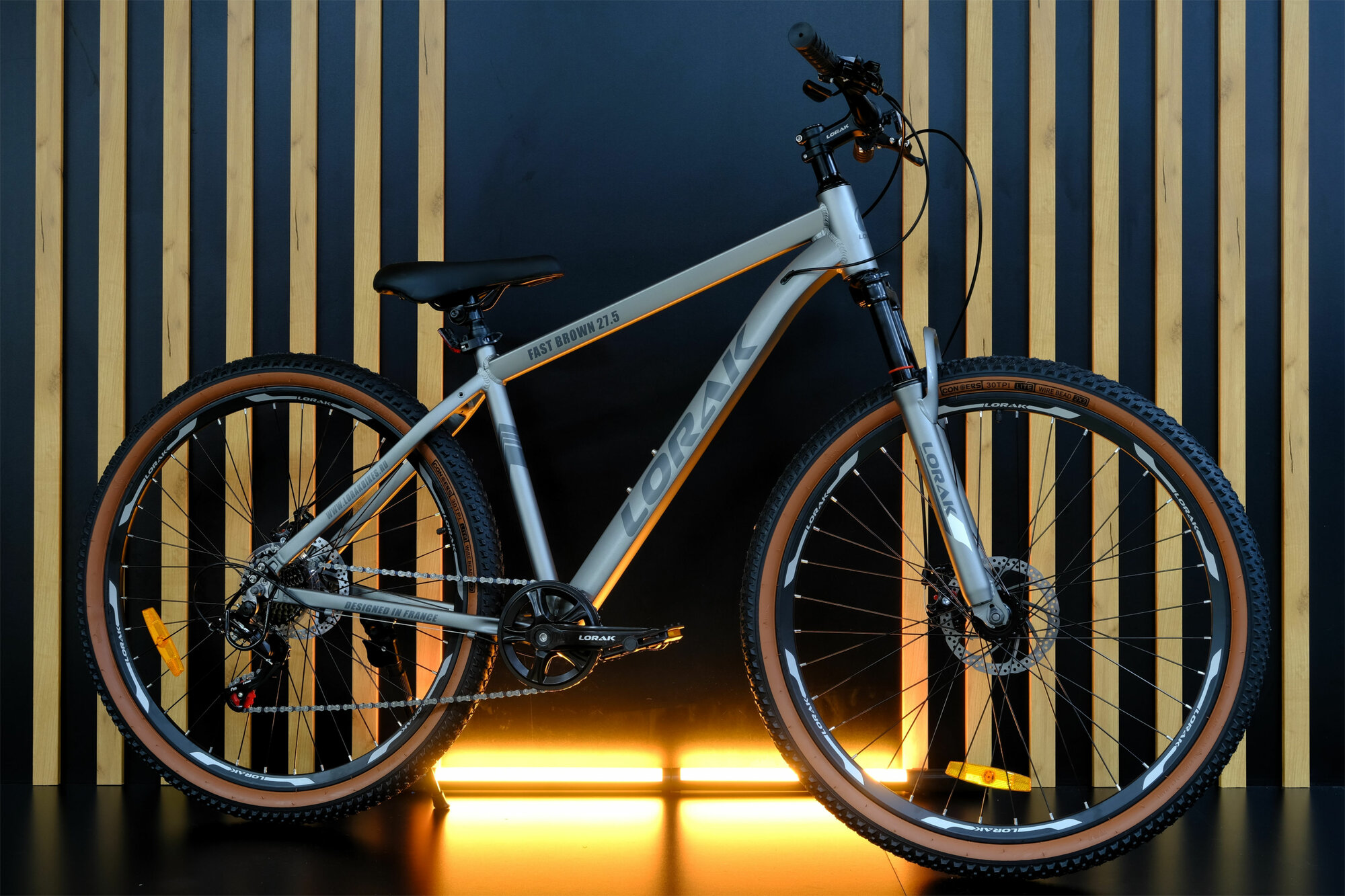 Велосипед подростковый LORAK Fast Brown 27,5 Матовый Серый рост 160-175 см.