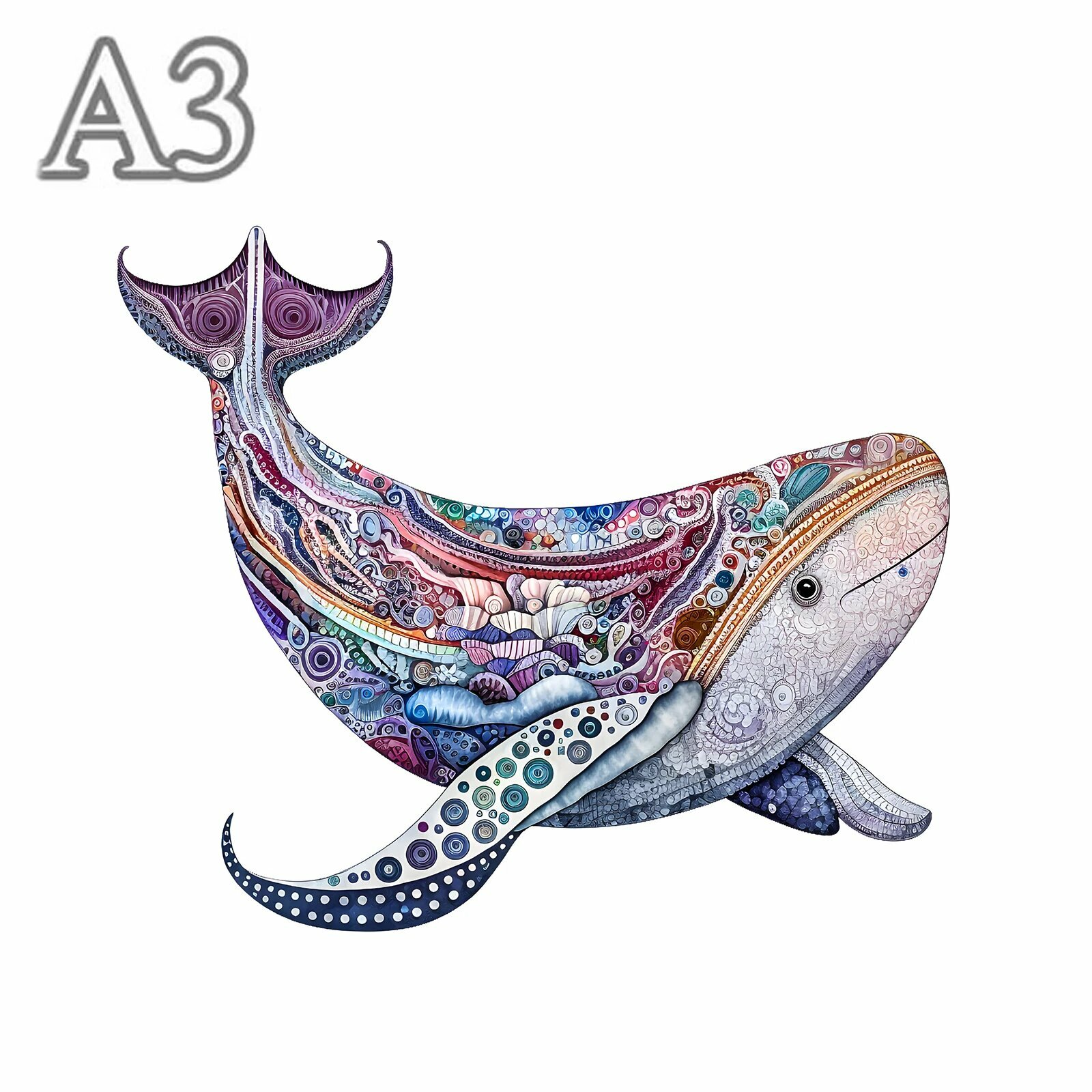 Деревянный Пазл С Дизайном Кита, Асимметричные Формы Животных, Игрушки Для Снятия Стресса