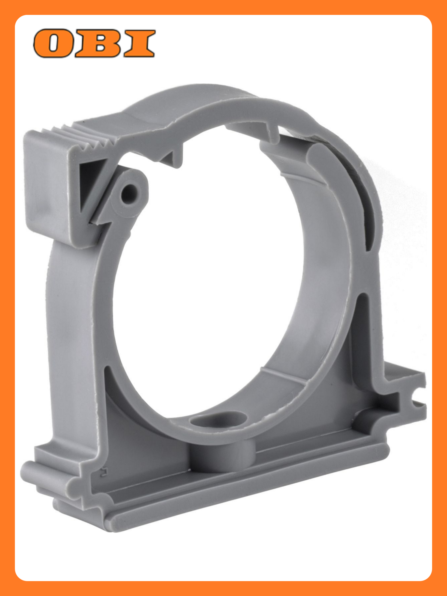 Хомут ВК ПП RTP, для хозяйственно-бытовой канализации, серый, пластик, 50мм