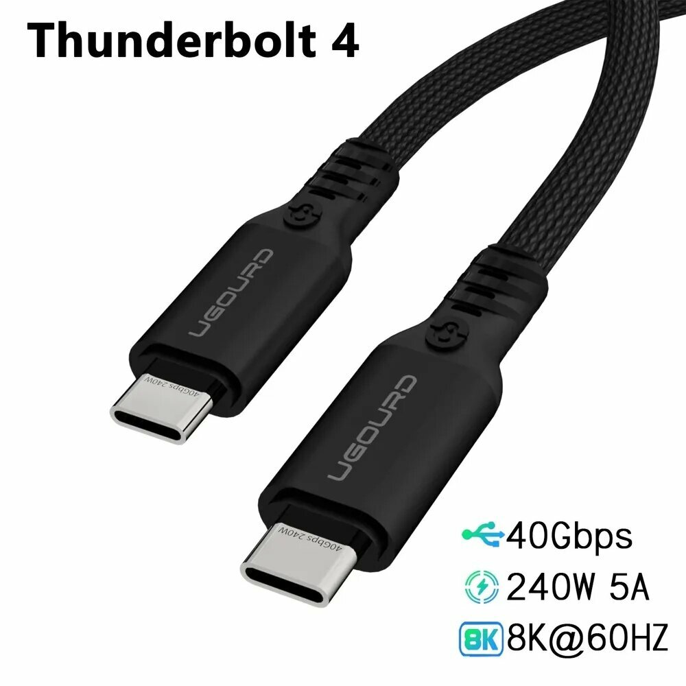 UGOURD Кабель для компьютерной периферии USB Type-C/USB Type-C, 2 м, черный