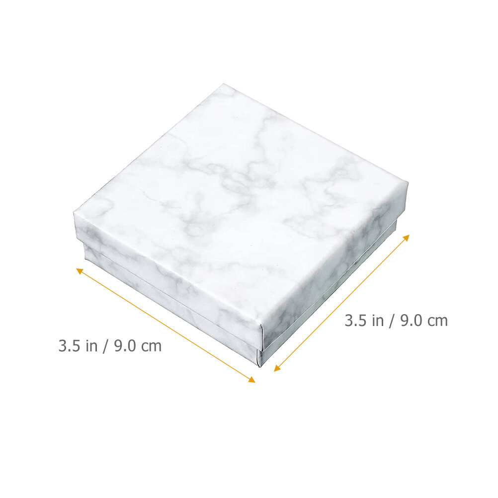 Коробки Для Ювелирных Изделий Из Картона 12 Штук Белый Цвет 9x9cm