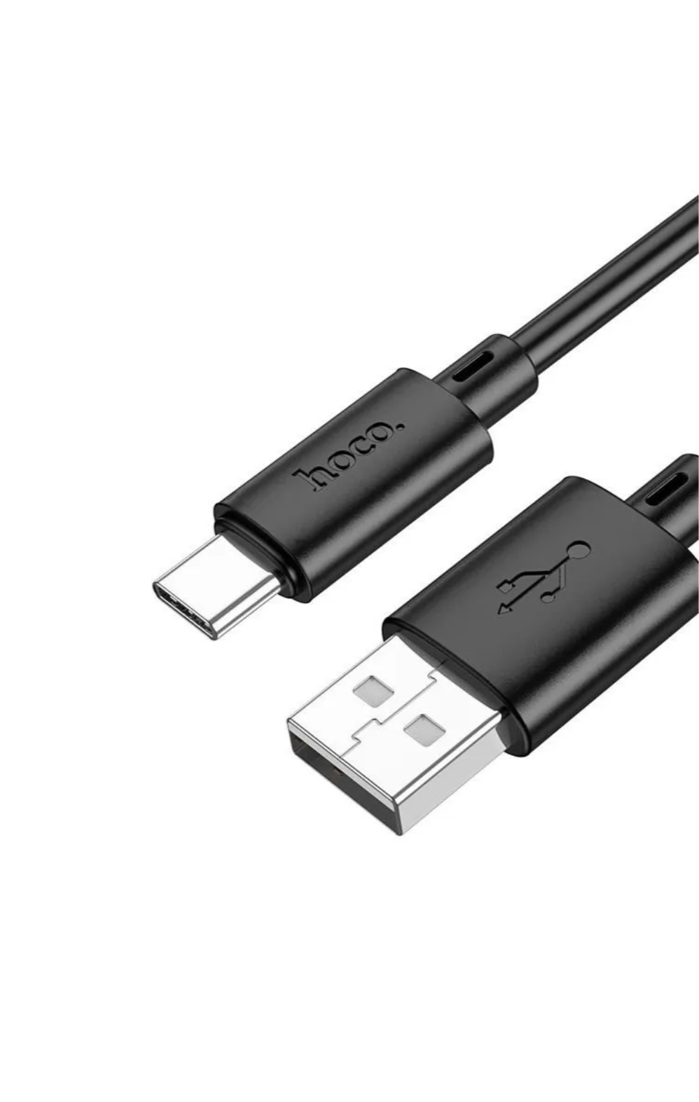 Кабель USB - Type-C Hoco (3A, 1 м) черный для Iphone и Android — фото 1