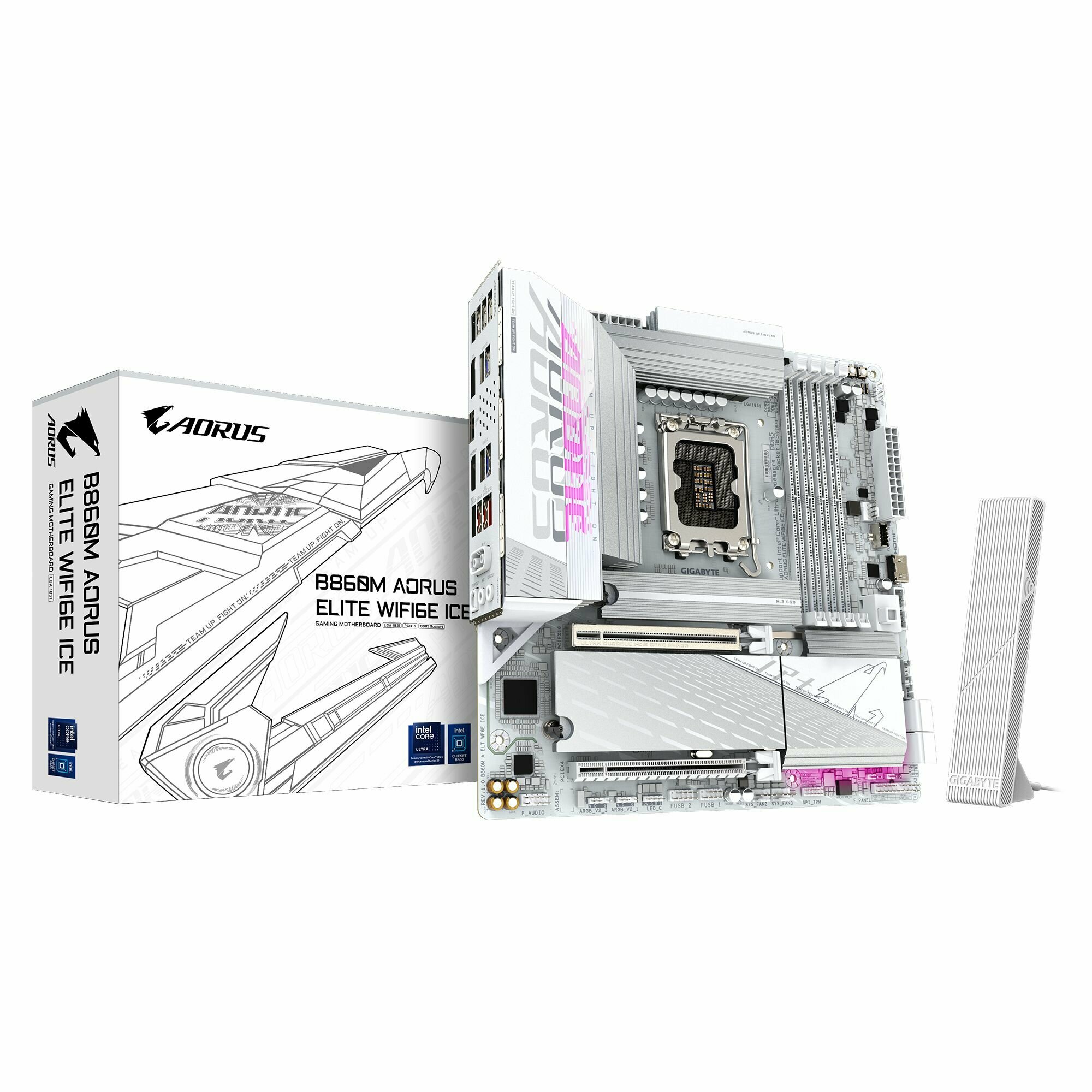 Материнская плата Gigabyte B860M AORUS ELITE WIFI6E ICE,