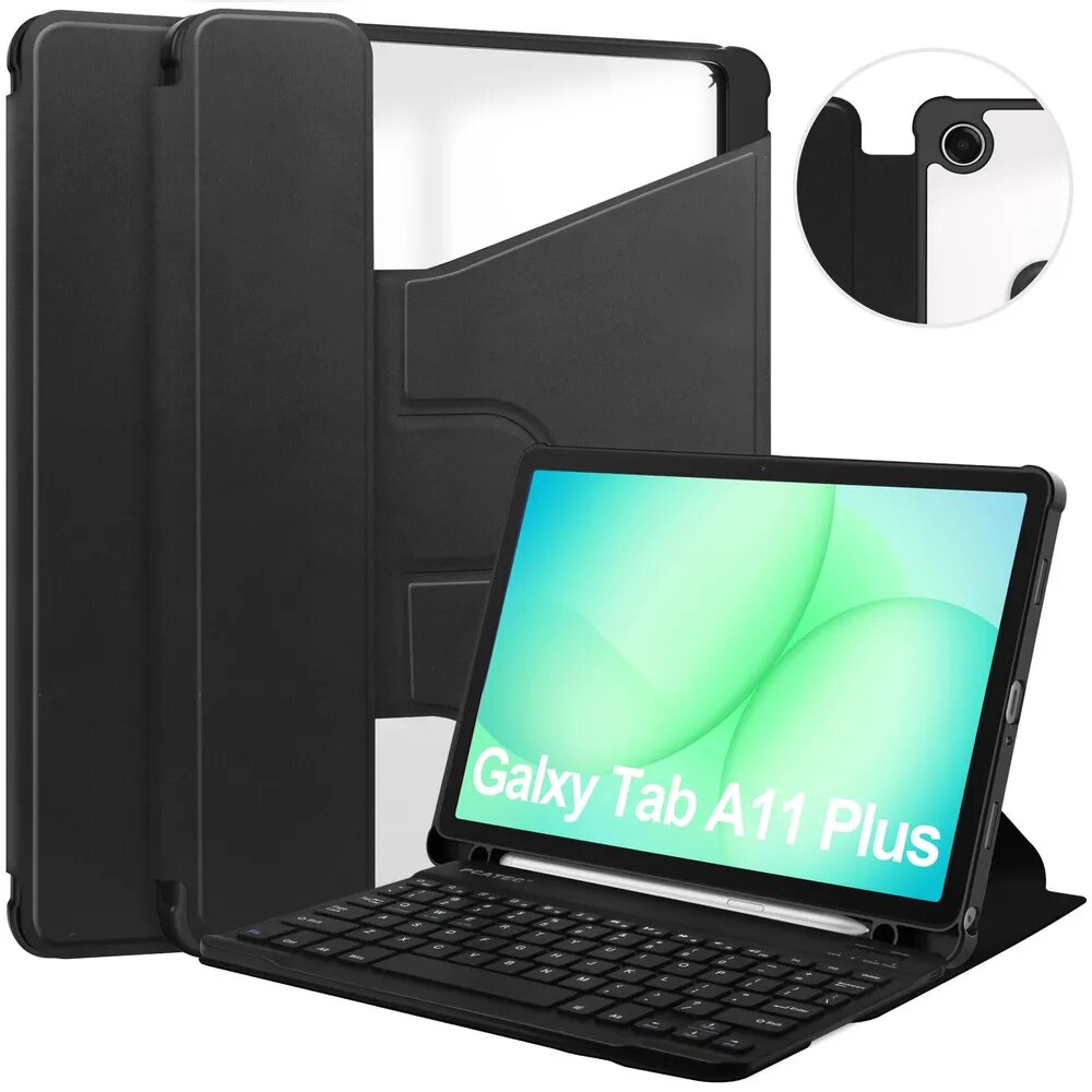 Чехол книжка Для Samsung Galaxy Tab A11+ / Самсунг Галакси Таб A9+ (11"), С поворотным кронштейном, (+ Клавиатура)