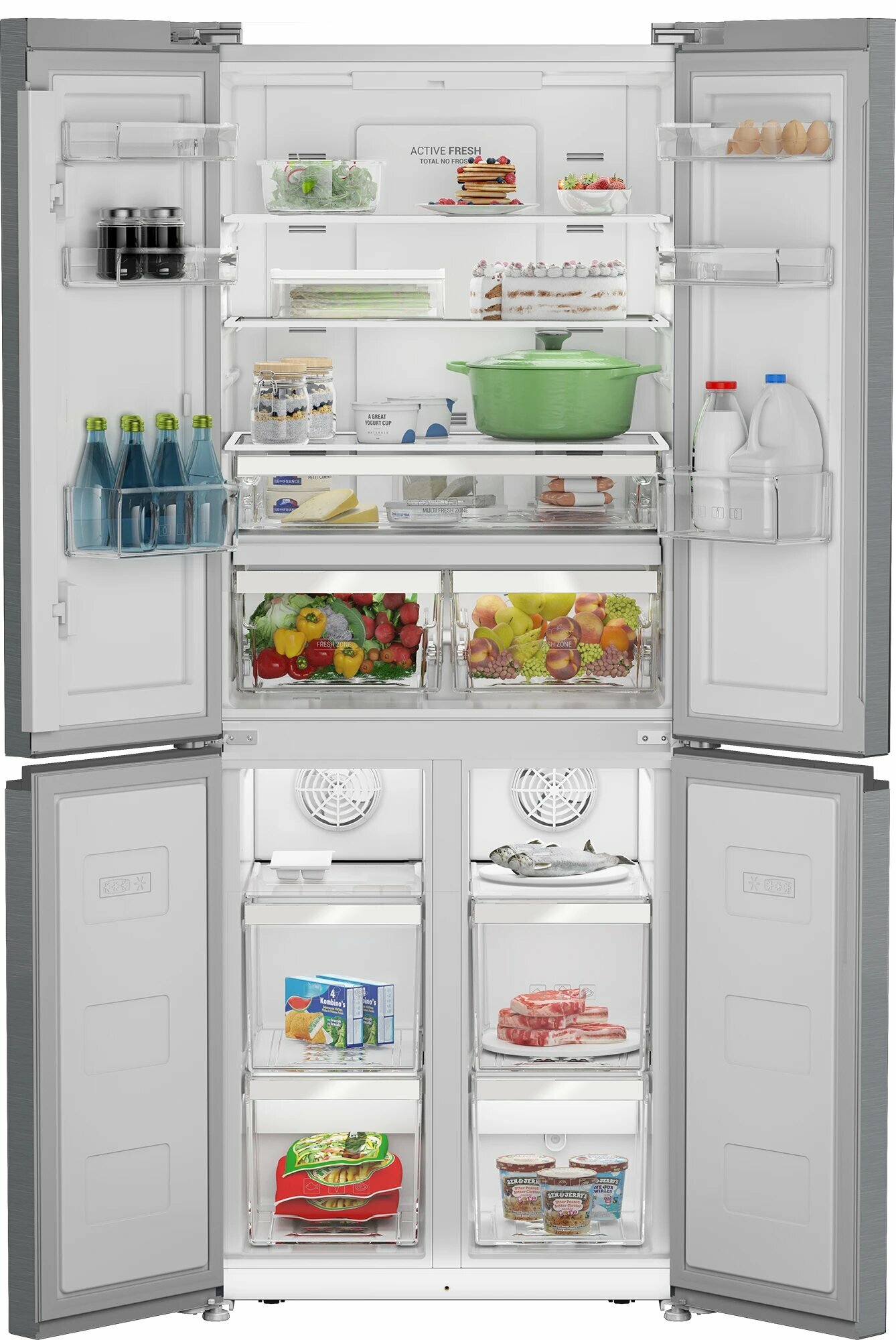 Холодильник Hotpoint HFP4 480I, с режимом «Отпуск», многодверный