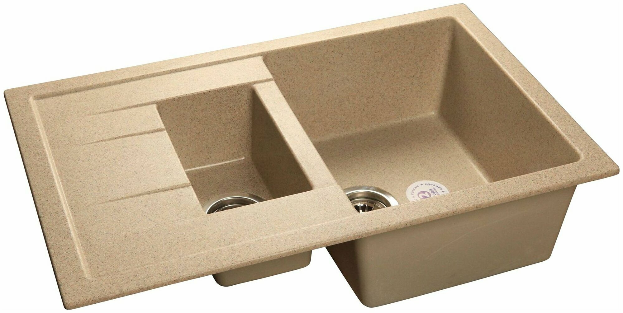 Кухонная мойка GranFest Quadro GF-Q775KL песочный