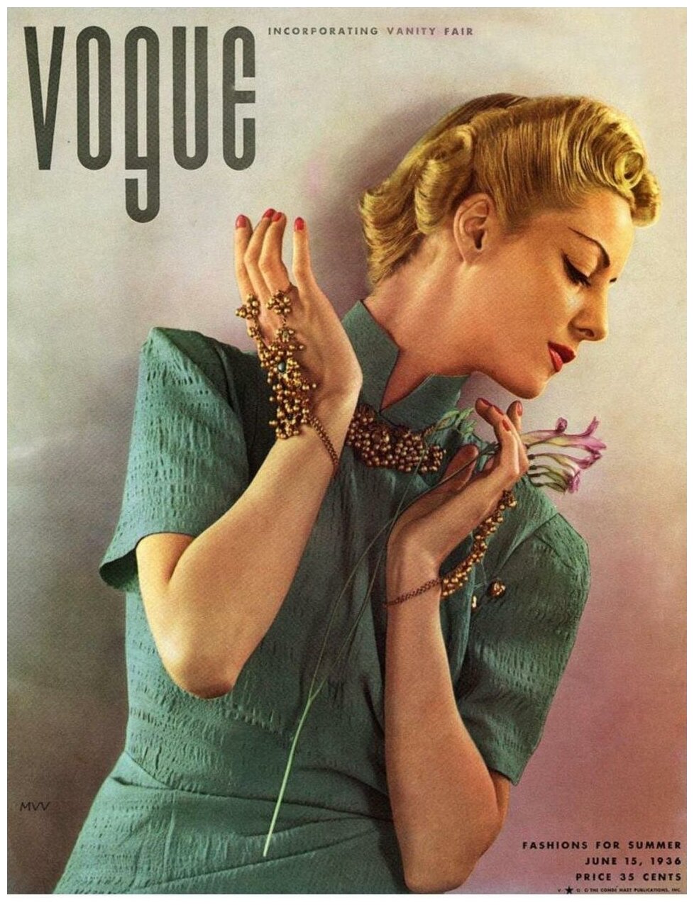 Постер / Плакат / Картина Vogue - Мода 1930-х 40х50 см в подарочном тубусе