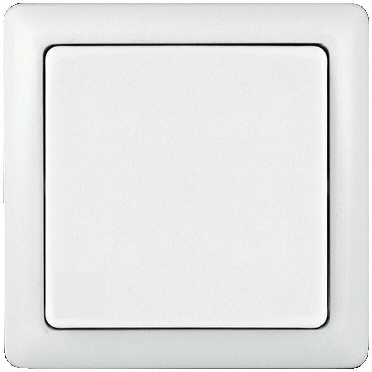 Выключатель одноклавишный Systeme Electric наружный, 250В, 6А, цвет белый