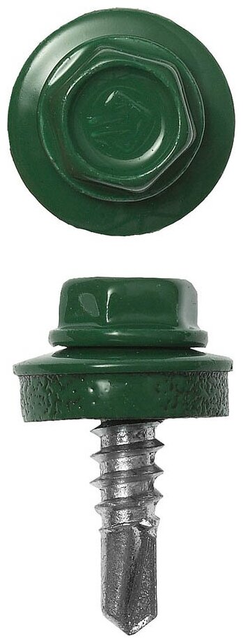 ЗУБР СКМ 6002, 25 х 5.5 мм, зелёный лист, 1800 шт, кровельный саморез, Профессионал (4-300310-55-025-6002)