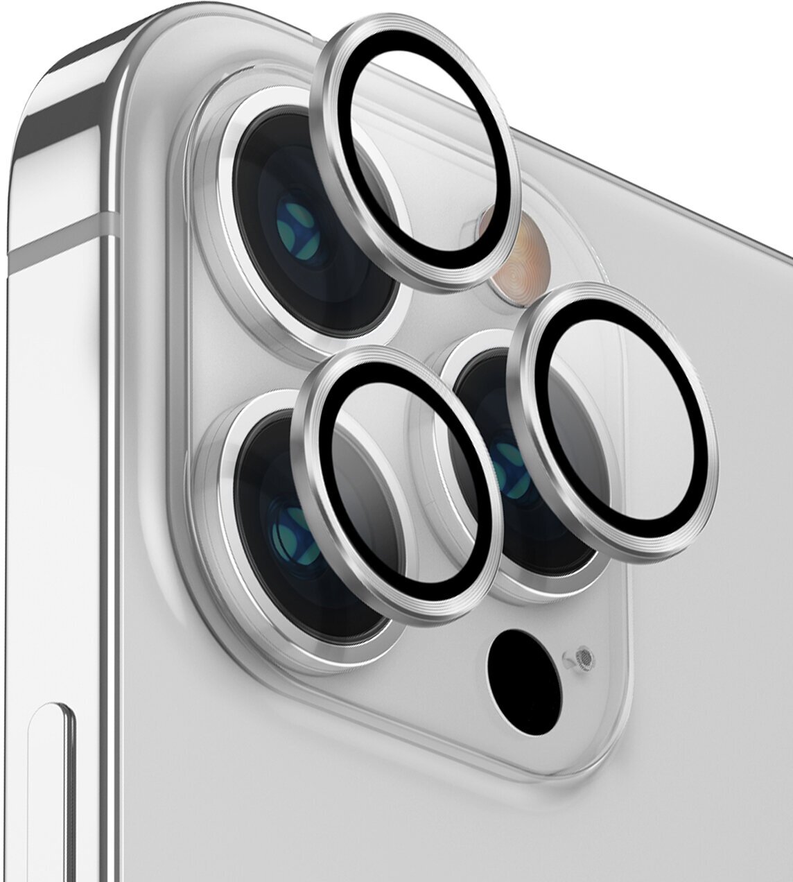 Uniq стекло для iPhone 14 Pro/14 Pro Max OPTIX Camera Lens protector Aluminium Silver