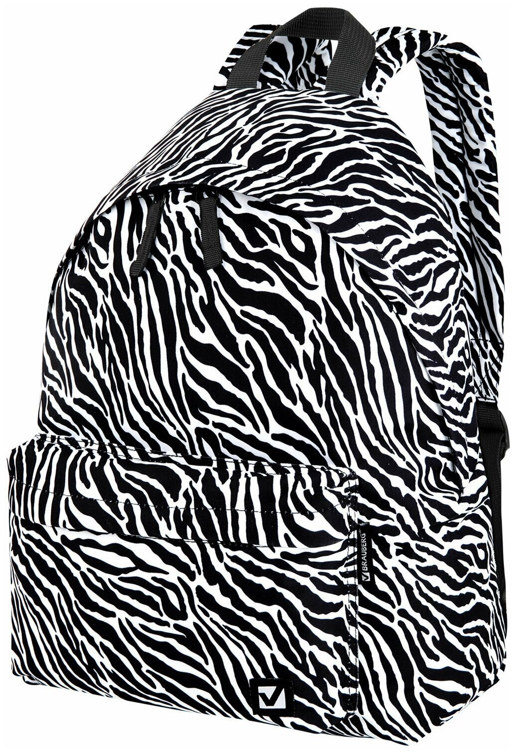 Рюкзак Brauberg Сити-Форма, Zebra, универсальный, белый/черный, 20L, 41х32х14 см