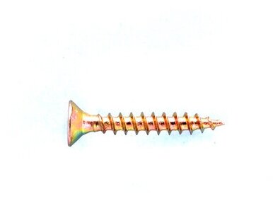 Саморез универсальный 3,5×20 мм желтая потайная головка для дерева и металла 100 шт