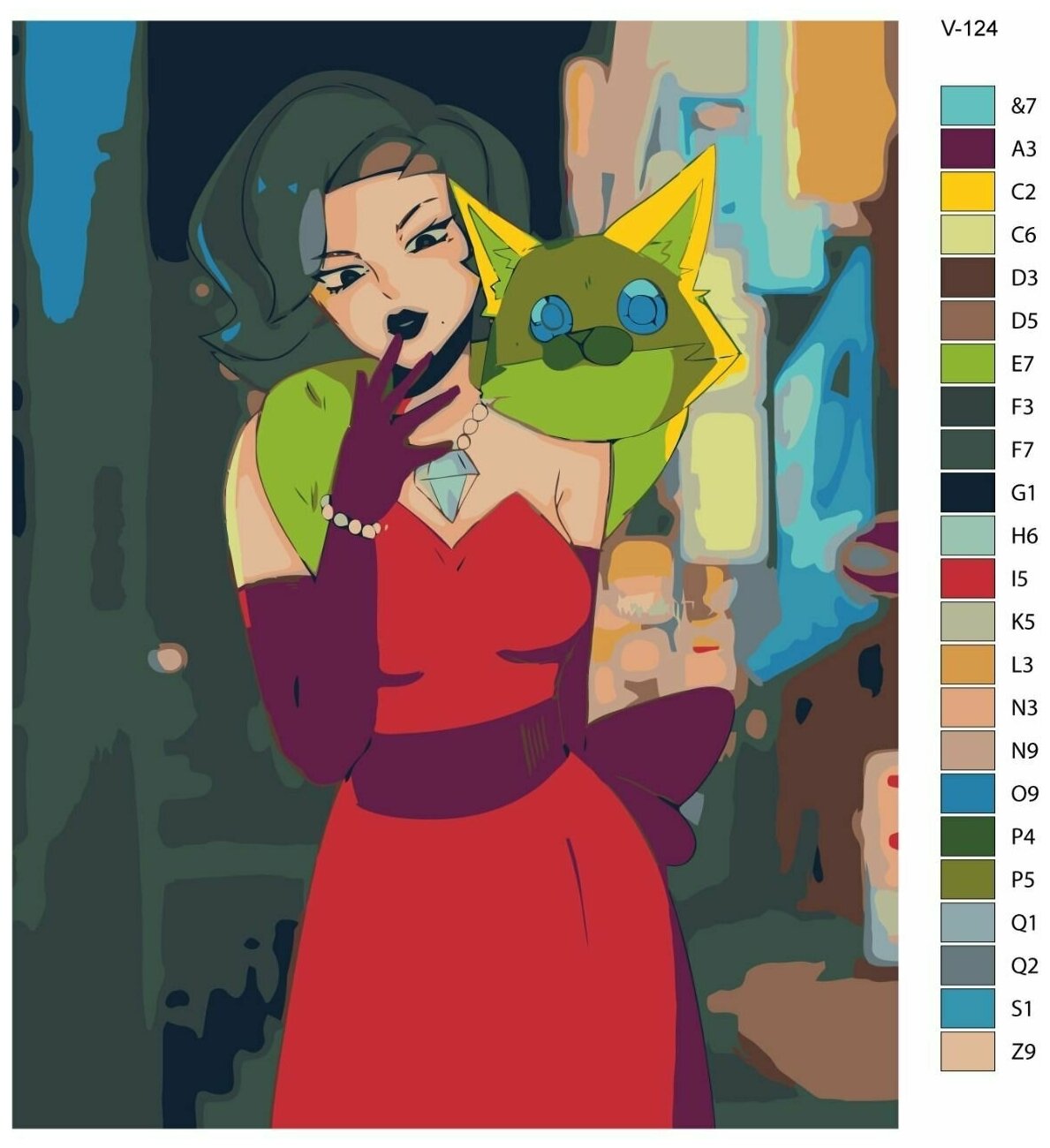 Картина по номерам V-124 "Игра Brawl Stars (Бравл Старс). Лола" 40х50