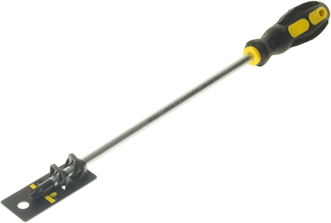 Отвертка крестовая PZ3х250мм d-8мм магнитна эврика.