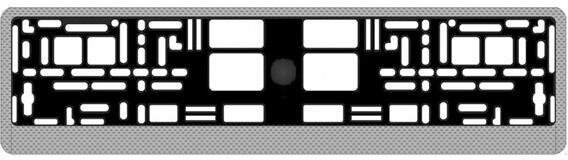 Рамка номерного знака карбон (светлый) AVS RN-05