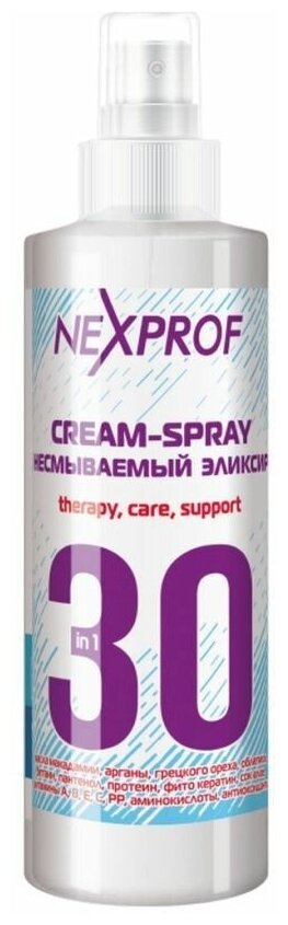 Nexxt Несмываемый крем-спрей эликсир для волос / Cream-spray Therapy, Care, Support 30 in one, 150 мл