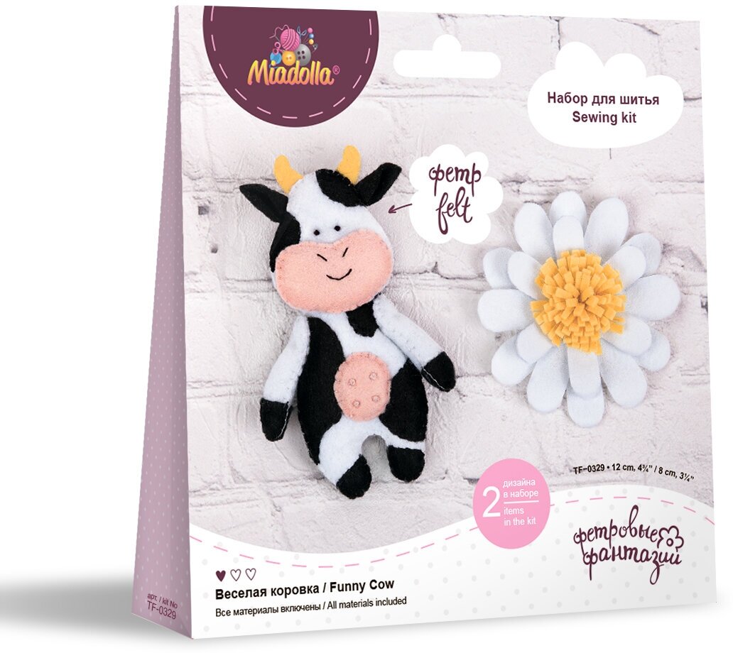 Miadolla TF-0329 Набор для шитья Веселая коровкатворческий детский комплект