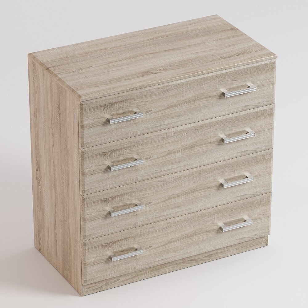 Комод КД-1/2 "Колизей мебель" дуб сонома (ШхГхВ) (800х420х830)мм 4 ящика