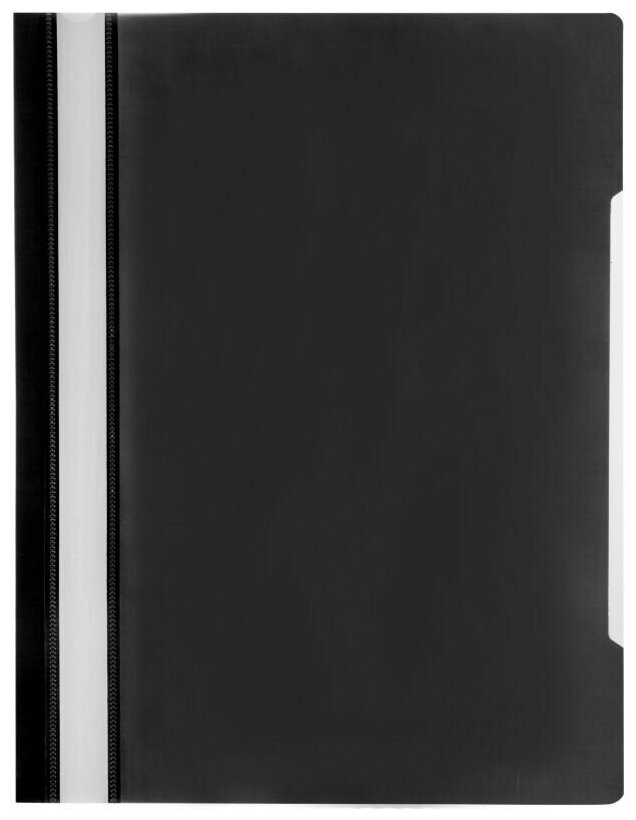 Attache Скоросшиватель пластиковый, А4, Элементари, черный 10шт/уп