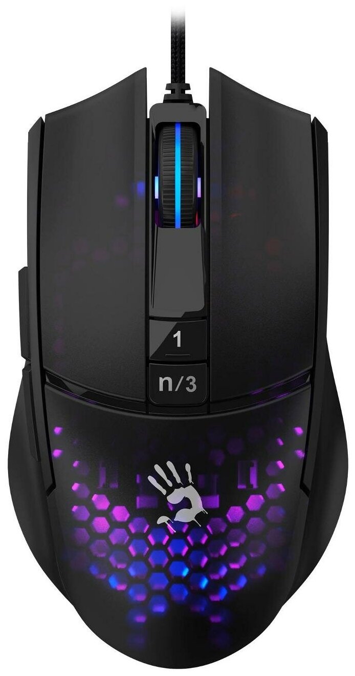 Игровая мышь A4Tech Bloody L65 Max черный/фиолетовый