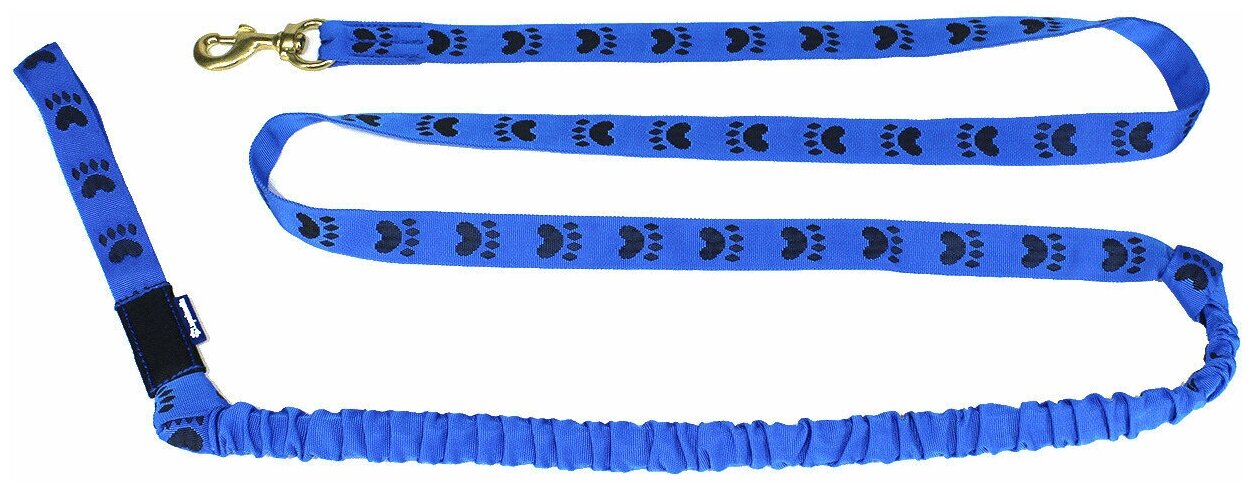 Потяг с амортизатором на одну собаку Лапки WhiteWolf Синий