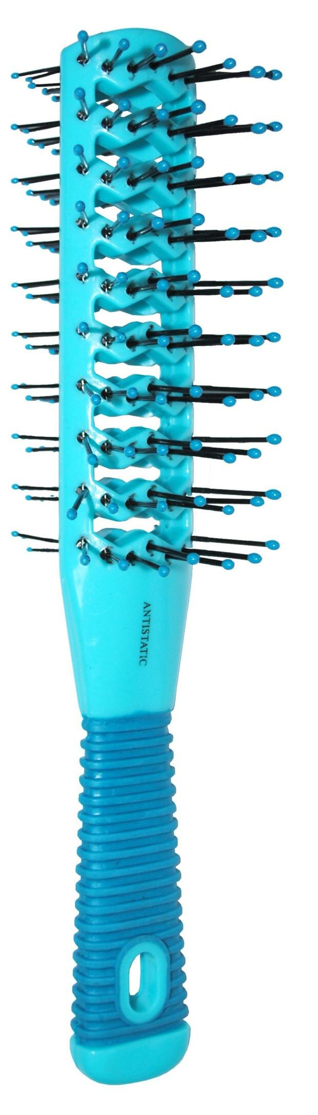 Щетка для волос Beauty Style пластмассовая двухсторонняя с рифленой ручкой