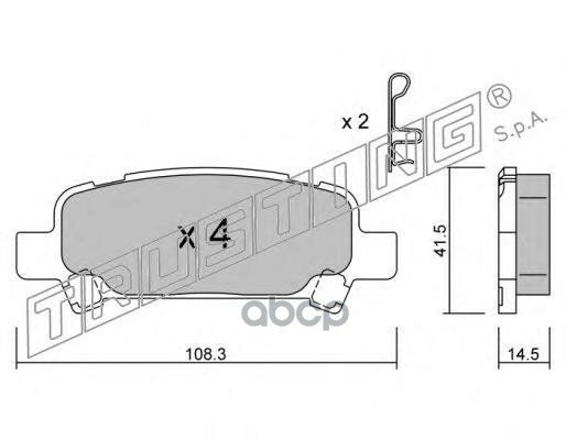 К-т дисков. тормоз. колодок SUBARU Forester, Legasy Trusting арт. 4290