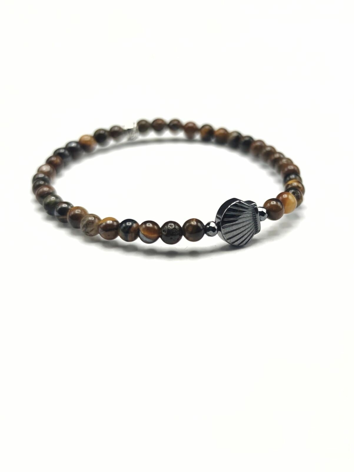 Браслет, гематит, тигровый глаз