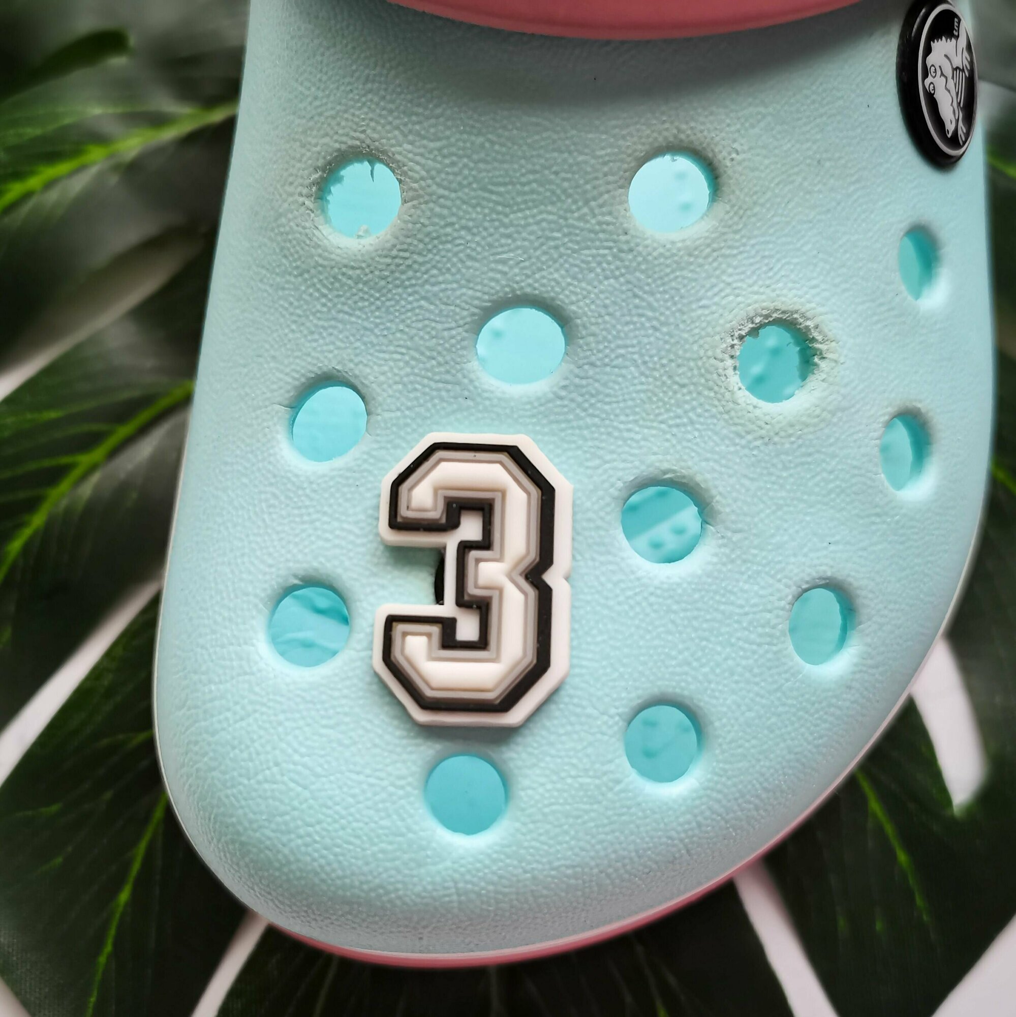 Джибитс Цифра 3 на Crocs — фото 1