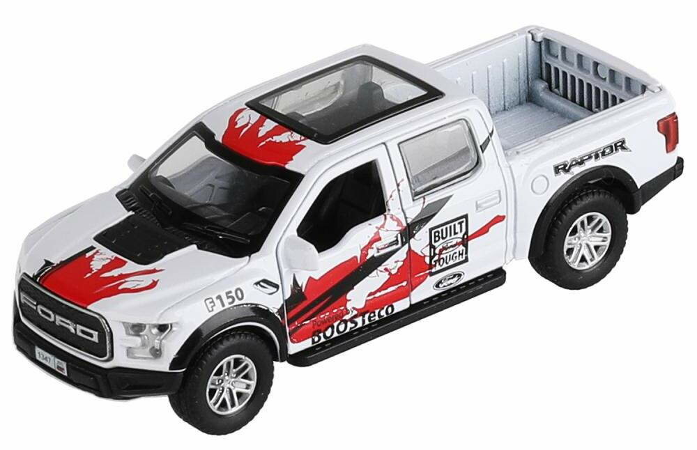 Машина металл FORD F150 RAPTOR спорт 12 см, двери, багаж, 1 штука