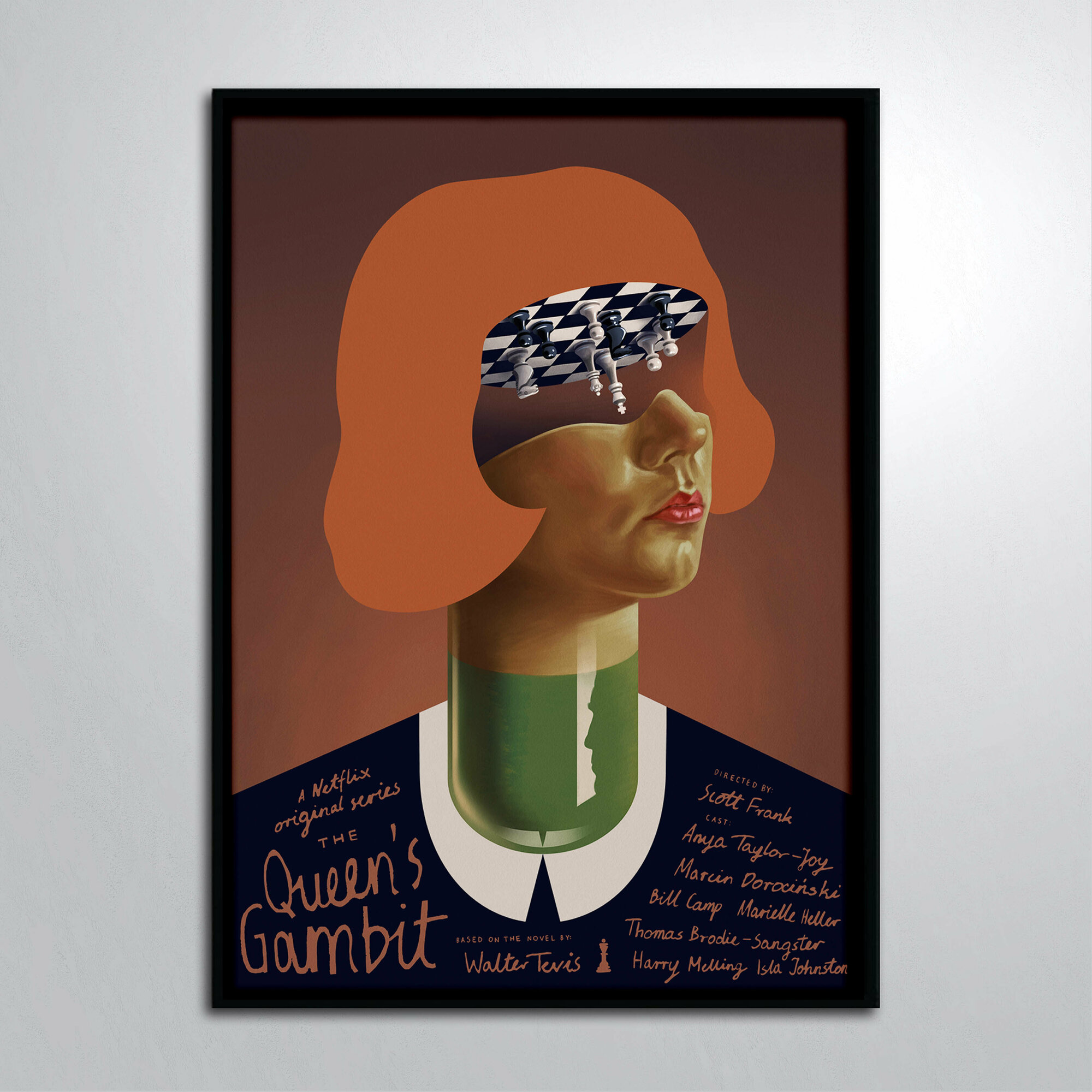 Постер без рамы/Сериал Ход королевы Рисунок The Queen's Gambit