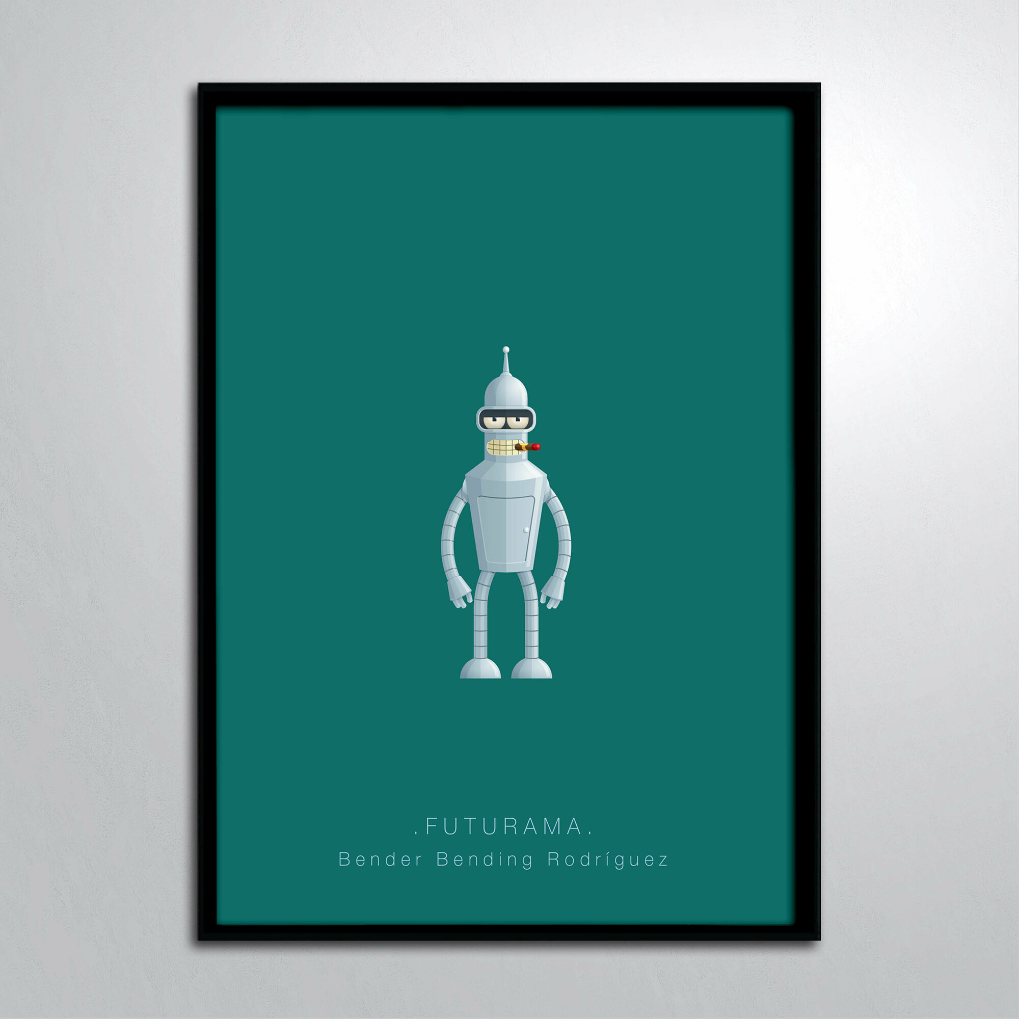 Постер без рамы/Футурама Робот Бендер Futurama